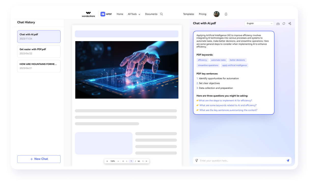 Chat with PDF *Powered by ChatGPT