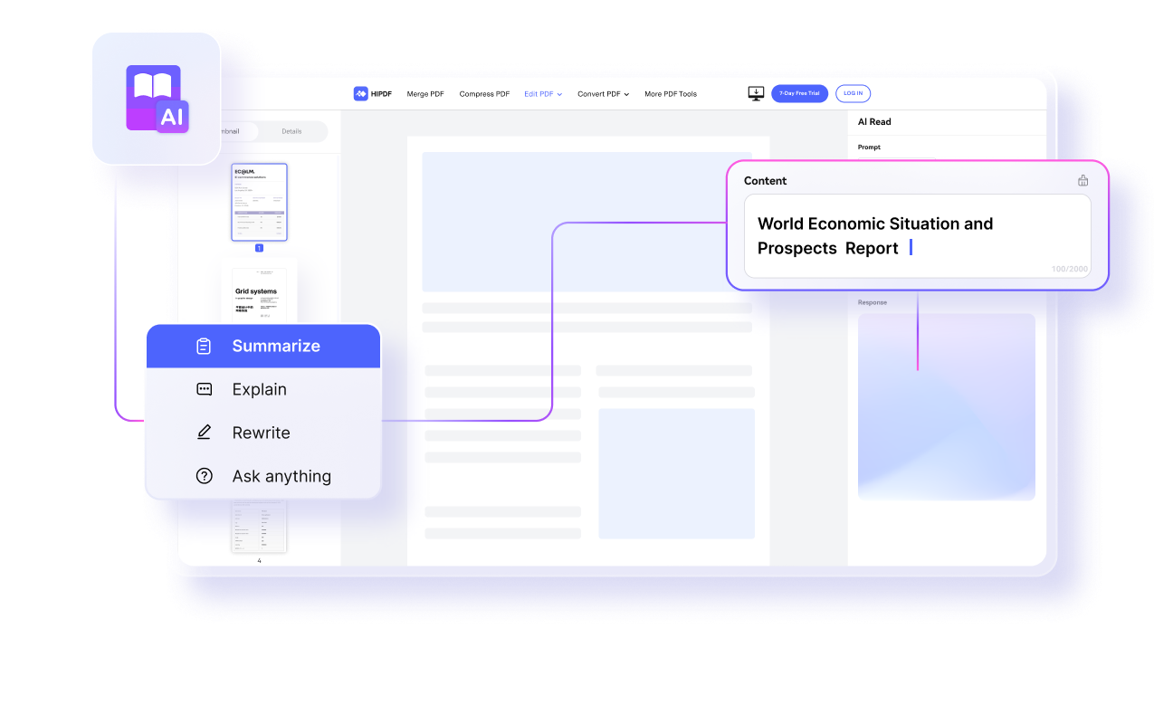 AI PDF Reader: Summarize, Rewrite, Explain, and Ask PDF Online